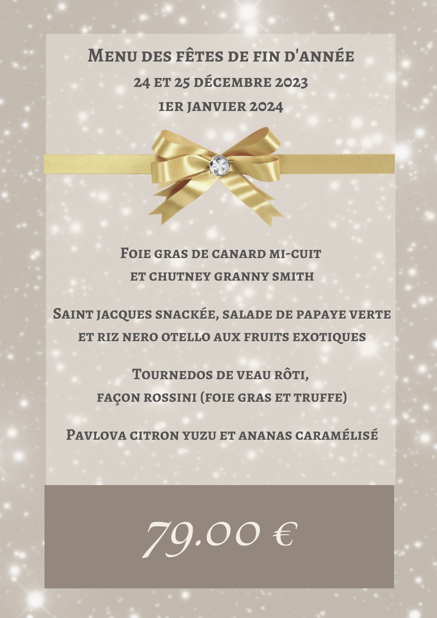 Fêtes de fin d’année - Restaurant La Colombe